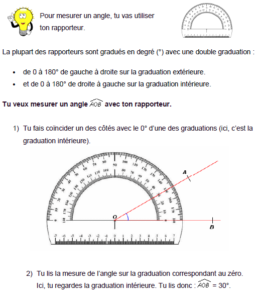 Mesurer des angles: leçon et exercices 6ème