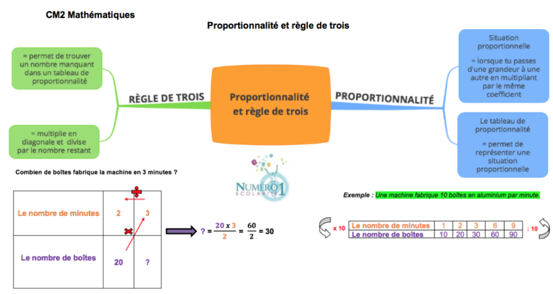 Proportionnalité et règle de trois; leçon et exercices CM2