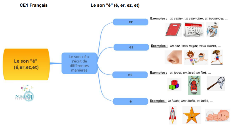 Le son "é" (é,er,ez,et) : leçon et exercices CE1